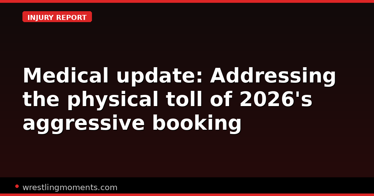 Medical update: Addressing the physical toll of 2026's aggressive booking